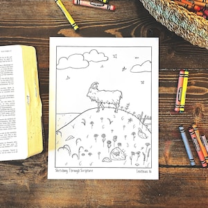 Leviticus 16 Day of Atonement Goat Story Bible Coloring Page PDF for ...