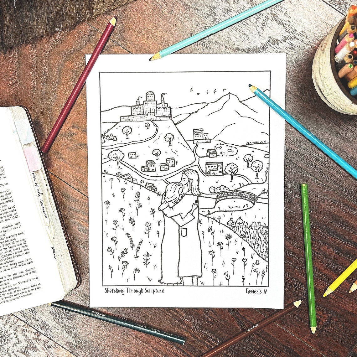 Genesis 17 Abraham and Sarah Story Bible Coloring Page Printable for ...