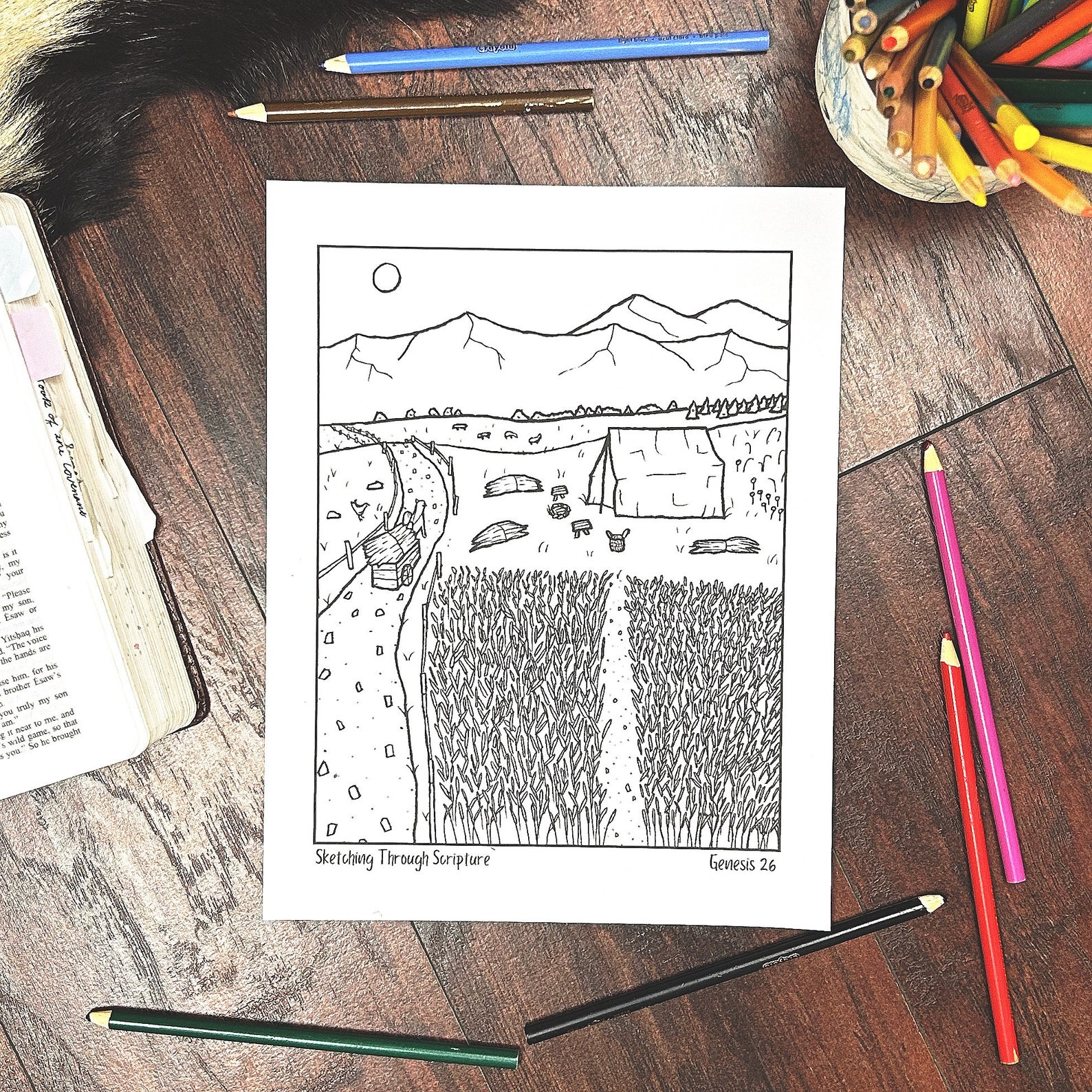 Genesis 26 God Blesses Isaac's Crops Story Bible Coloring Page PDF for ...