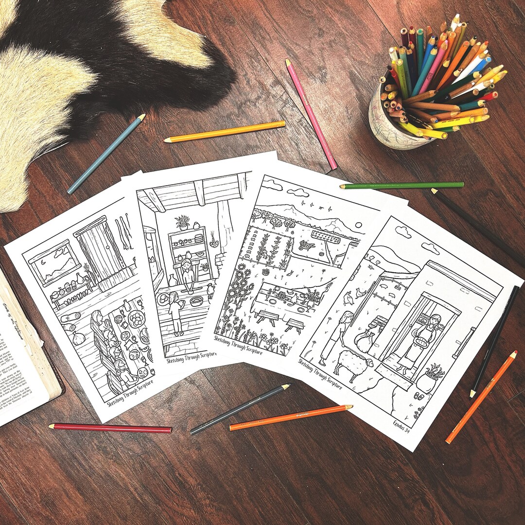 Spring Festivals Bible Coloring Pages Printable: Passover, Unleavened ...