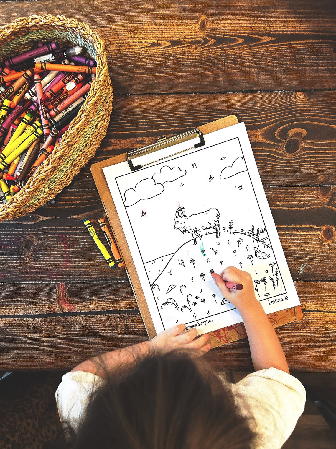 Leviticus 16 Day of Atonement Goat Story Bible Coloring Page PDF for ...