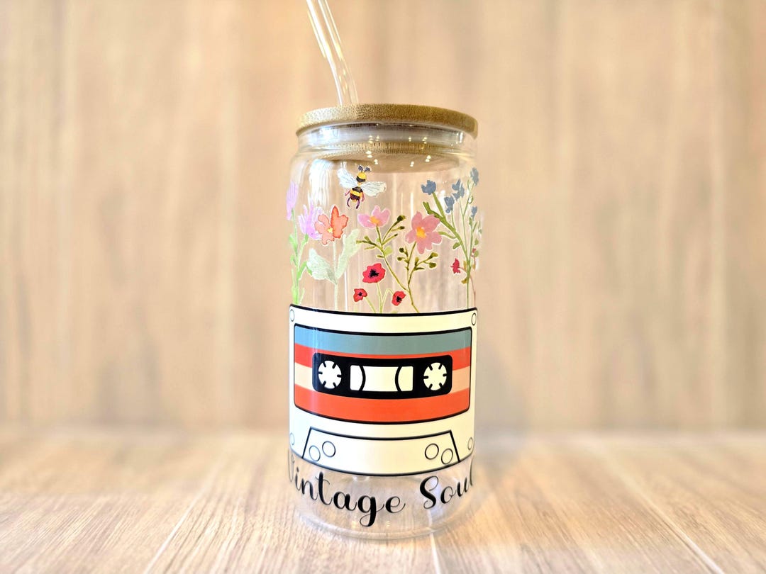 Vintage Soul Cup,retro Tumbler,nostalgia Cup,classic Cup, Flowers ...