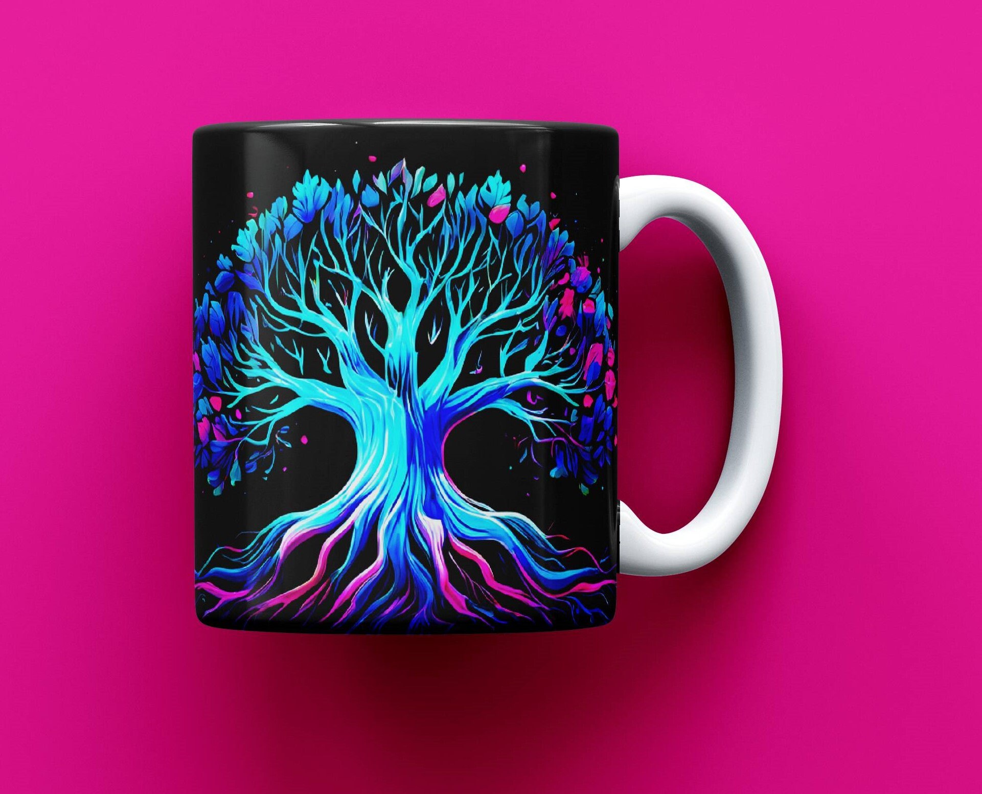 Vibrant Tree Root Mug Abstract Nature Art Home Decor Mug Gift - Etsy