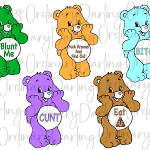 Swear Bears Vol. 1 - 300 Dpi PNG & SVG Fully Customizable Fan Art - Etsy