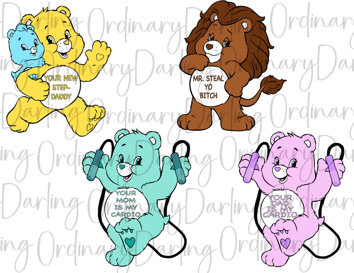 Swear Bears Vol. 2 - 300 Dpi PNG & SVG Fully Customizable Fan Art - Etsy