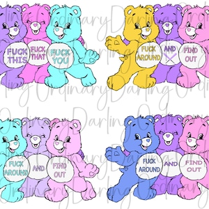 Swear Bears Vol. 2 - 300 Dpi PNG & SVG Fully Customizable Fan Art - Etsy