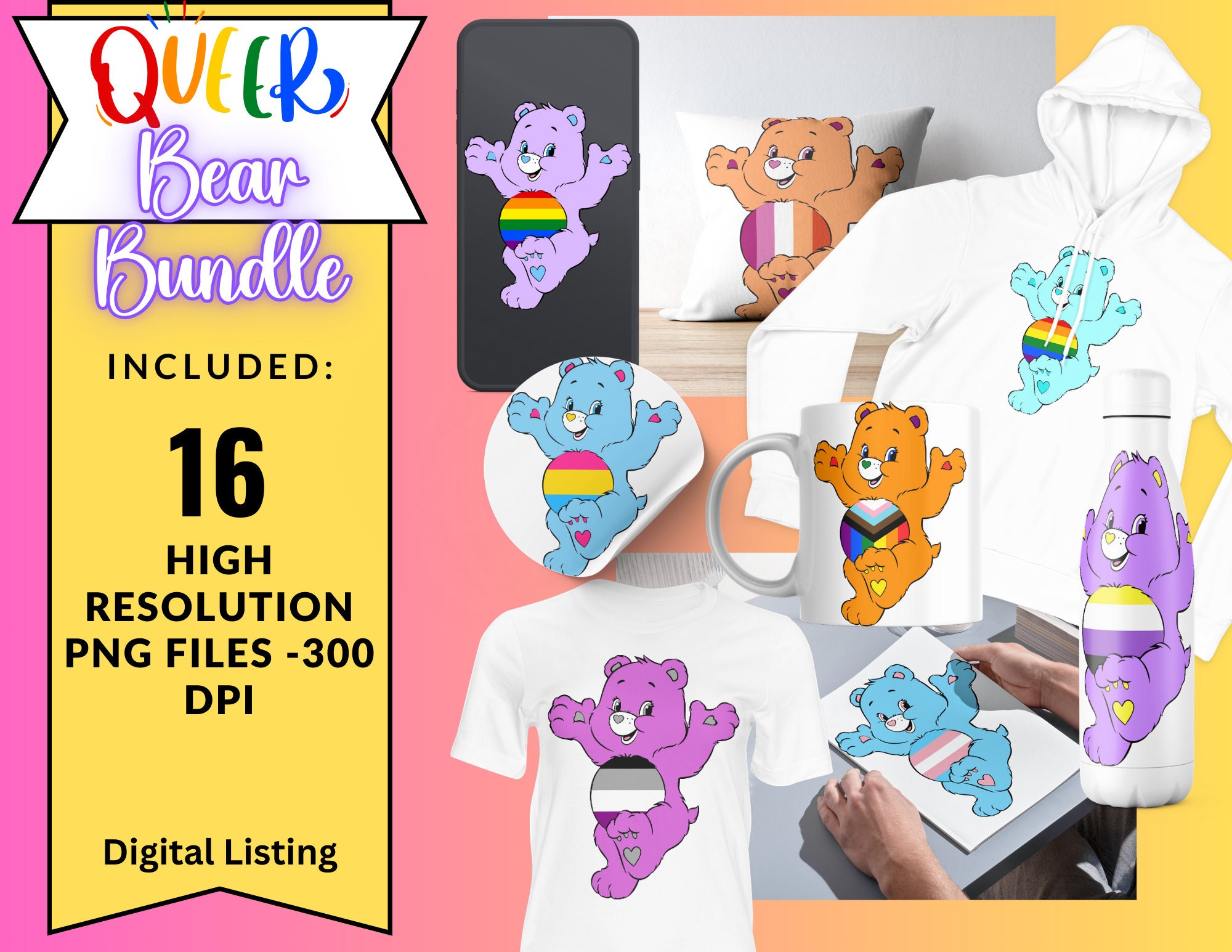 Queer Bears - 300 Dpi PNG Fan Art - Etsy