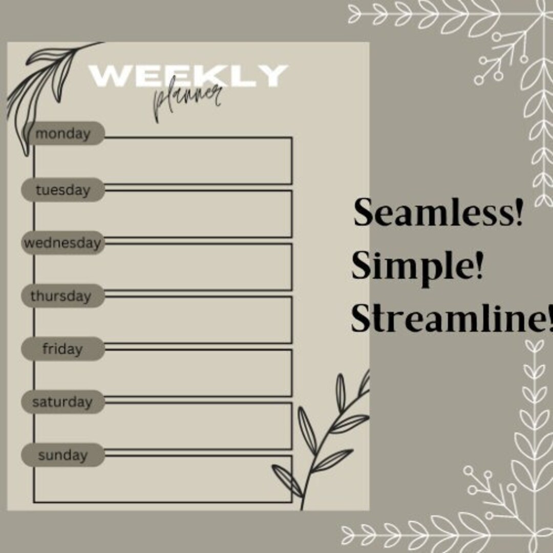 Digital Weekly Planner: Aesthetic Organizer for Productivity, Seamless ...