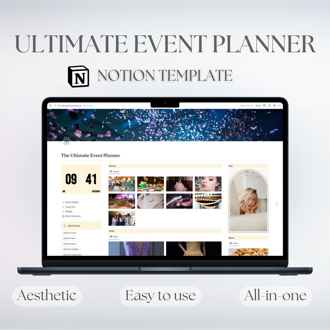 Ultimate Notion Event Planner With Gantt Chart | Notion Event Planner ...