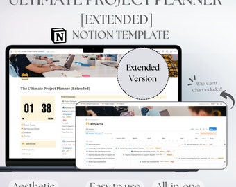 Ultimate Notion Project Management Planner With Gantt Chart | Notion ...