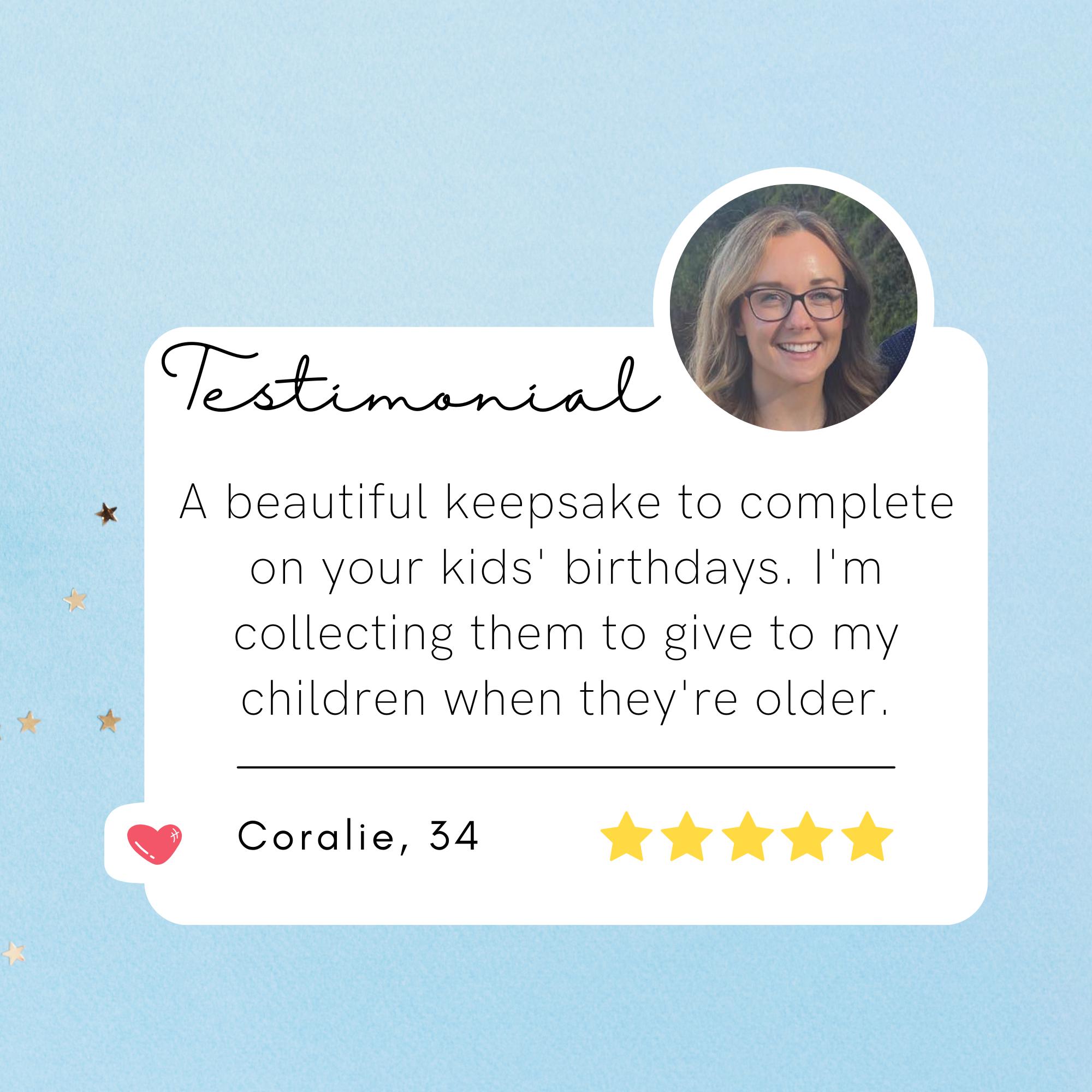 Birthday Book Questionnaire | Keepsake Birthday Book for Kids ...