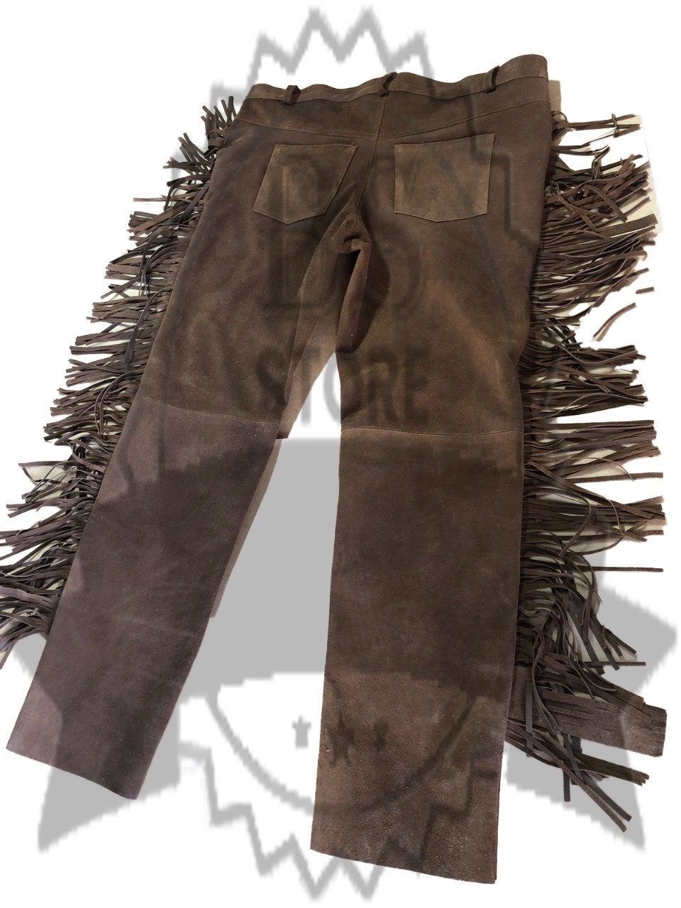 Native Men Traditional Style Cowhide Leather Pant, Western Cowboy ...