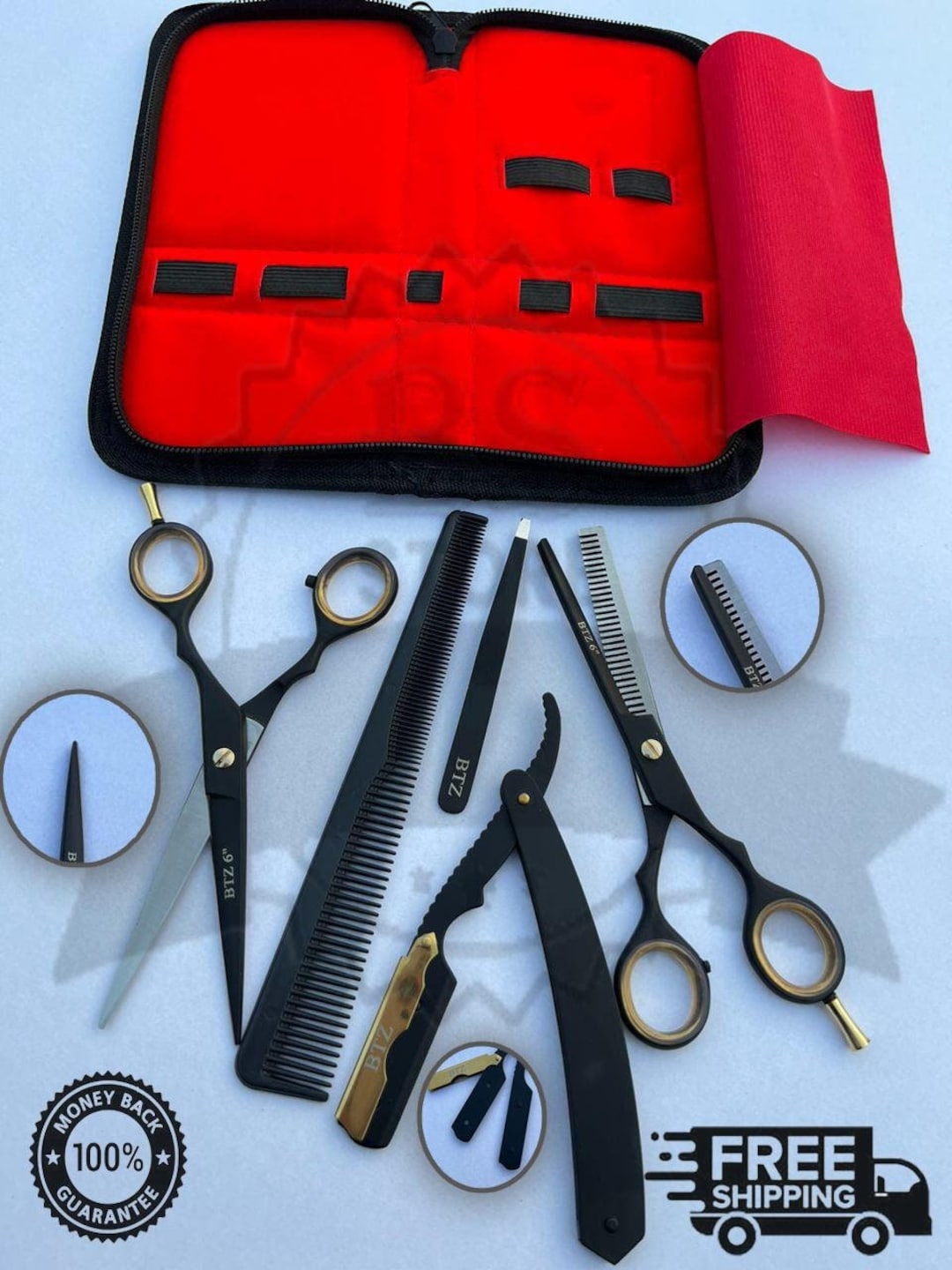Professional Hair Cutting Japanese Scissors Thinning Barber Shears Set ...