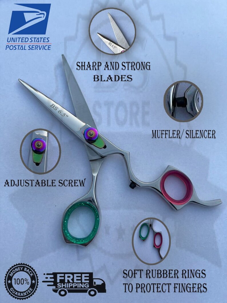 Antique Point Style New Hair Barber Scissor Shears Hairdressing Scissor Razor Sizes 6.5 - Etsy