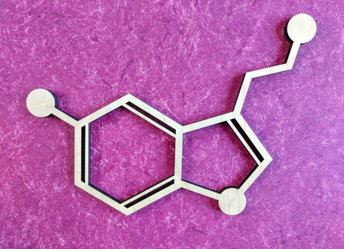 Serotonin Wall Decor, Contemporary Molecule Art, Happy Chemical Wall ...