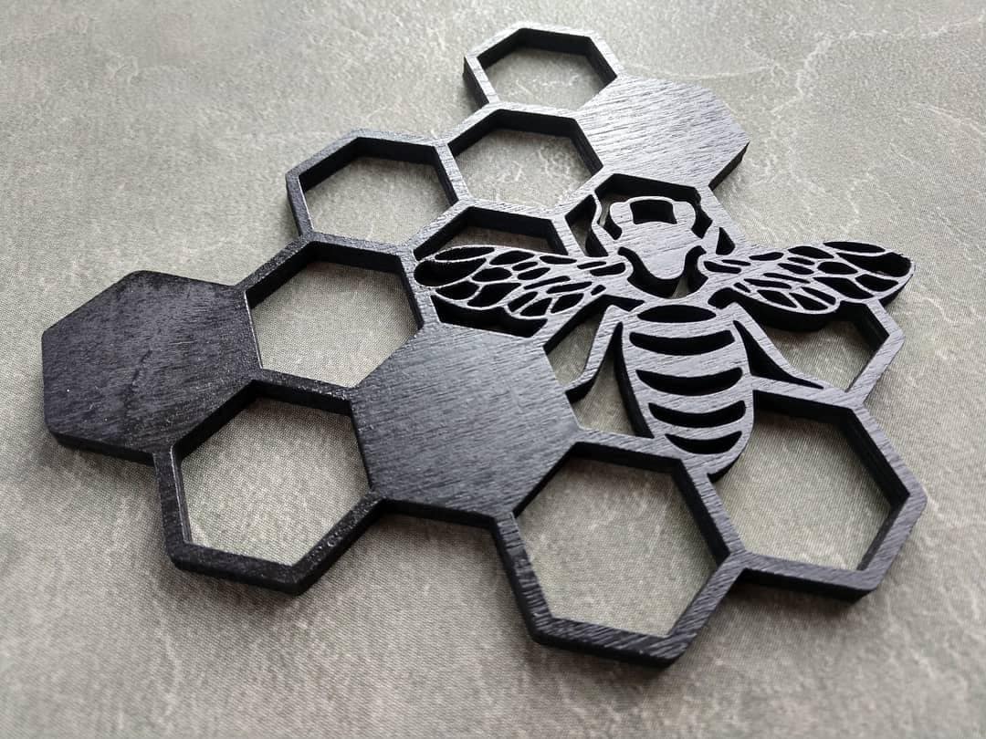 Bee Wall Décor, Honey Bee Wall Art, Honeycomb Wall Hanging, Save the ...