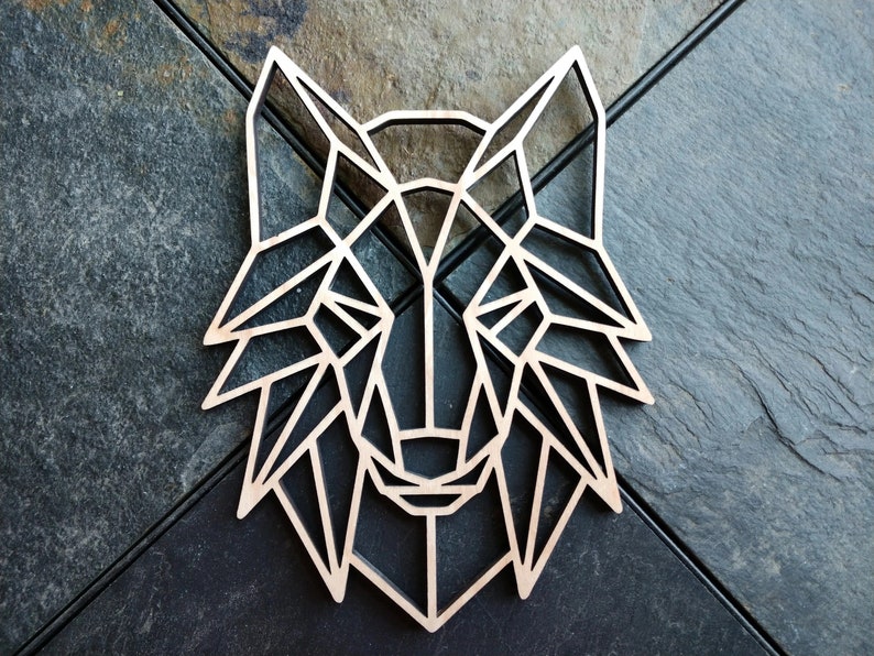 Geometric Wolf Wall Decor, Wolf Wall Art, Geometric Wall Decor ...