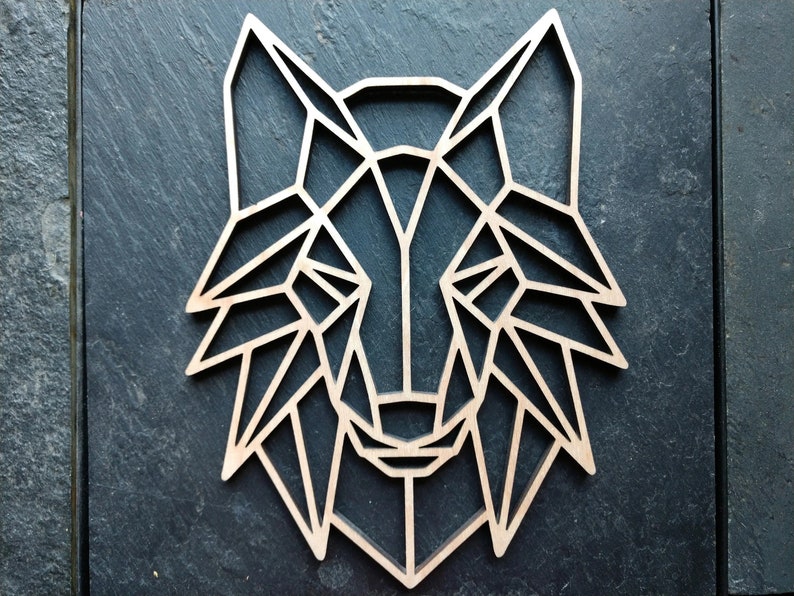 Geometric Wolf Wall Decor, Wolf Wall Art, Geometric Wall Decor ...