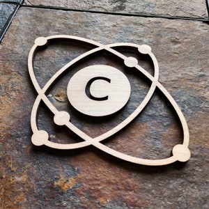 Carbon Atom, Wall Decor, Science Wall Decor - Etsy