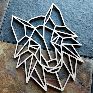 Geometric Wolf Wall Decor, Wolf Wall Art, Geometric Wall Decor ...