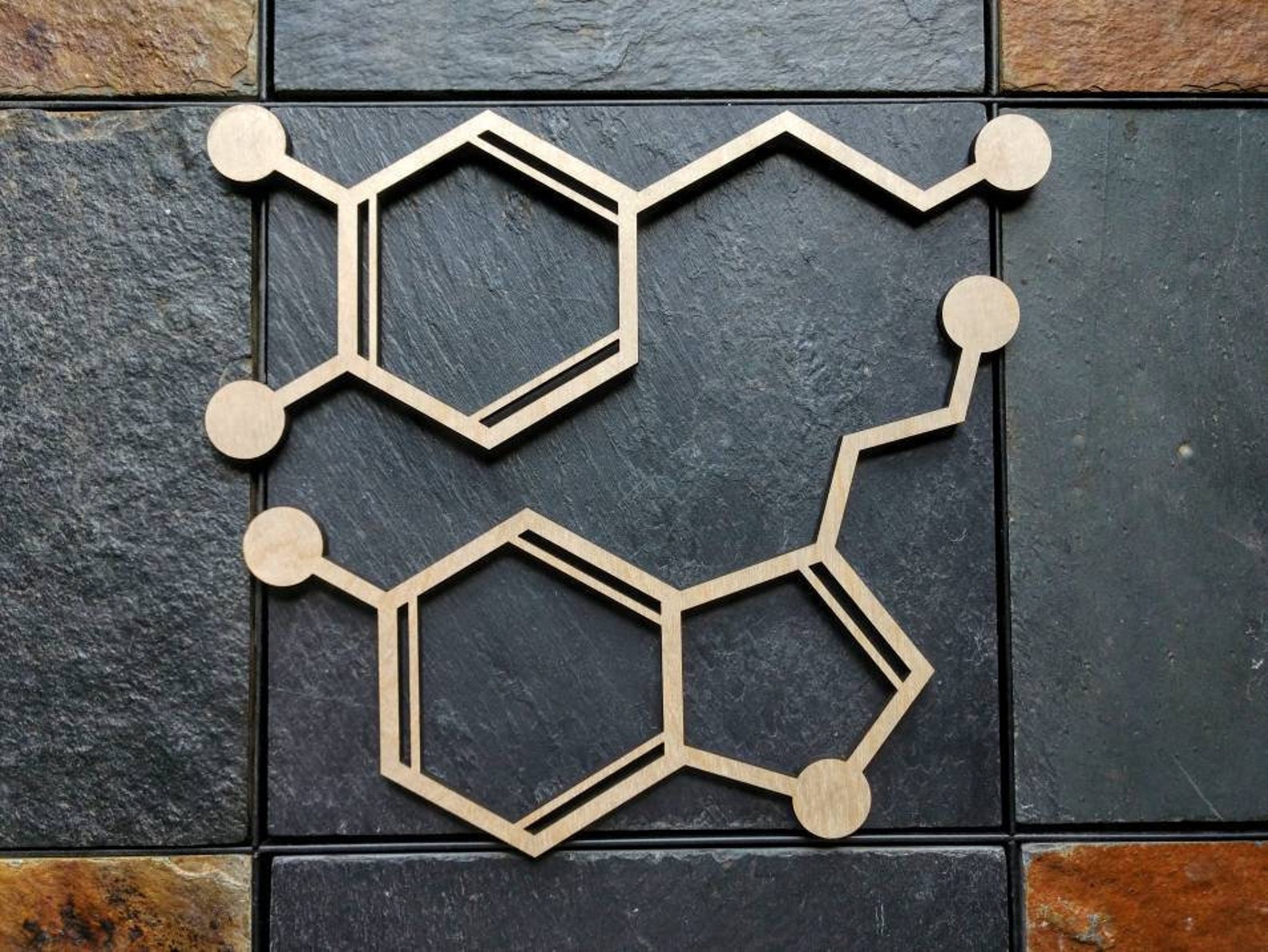 Dopamine & Serotonin Molecules, Happy Chemical Wall Decor, Psychology ...