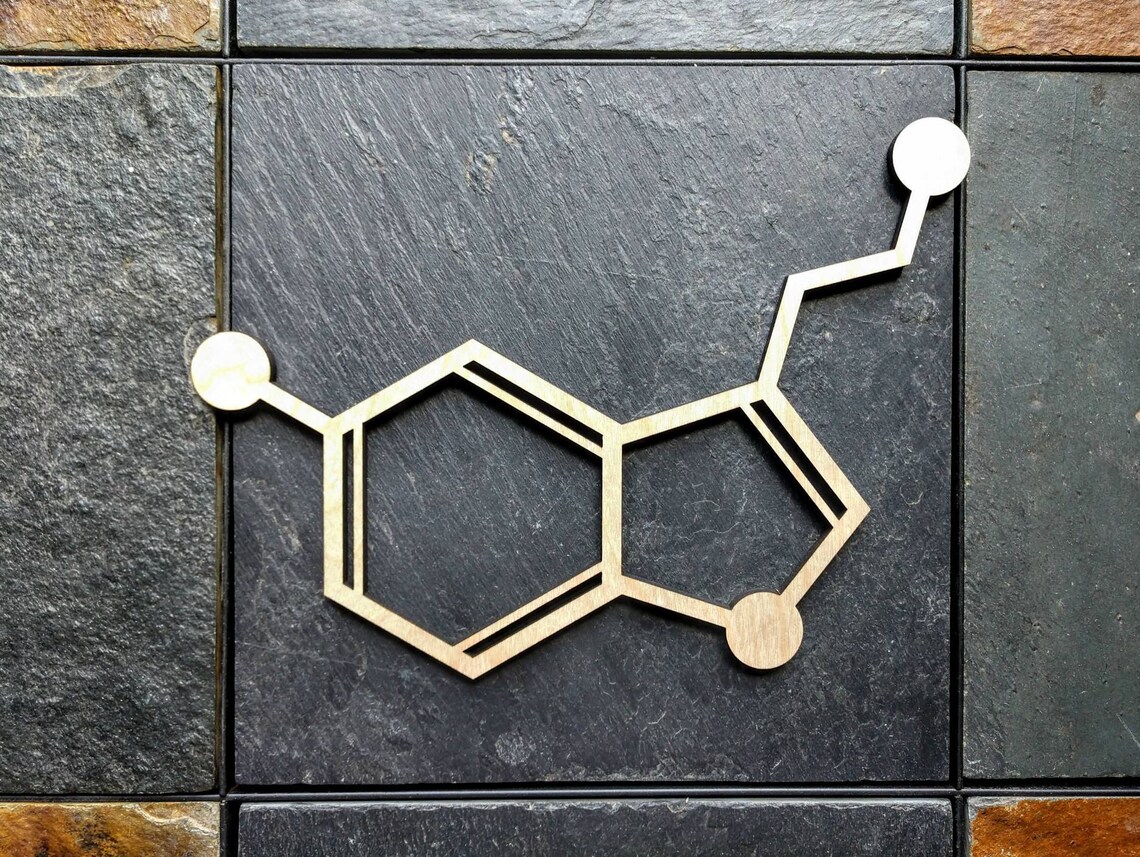 Serotonin Wall Decor, Contemporary Molecule Art, Happy Chemical Wall ...