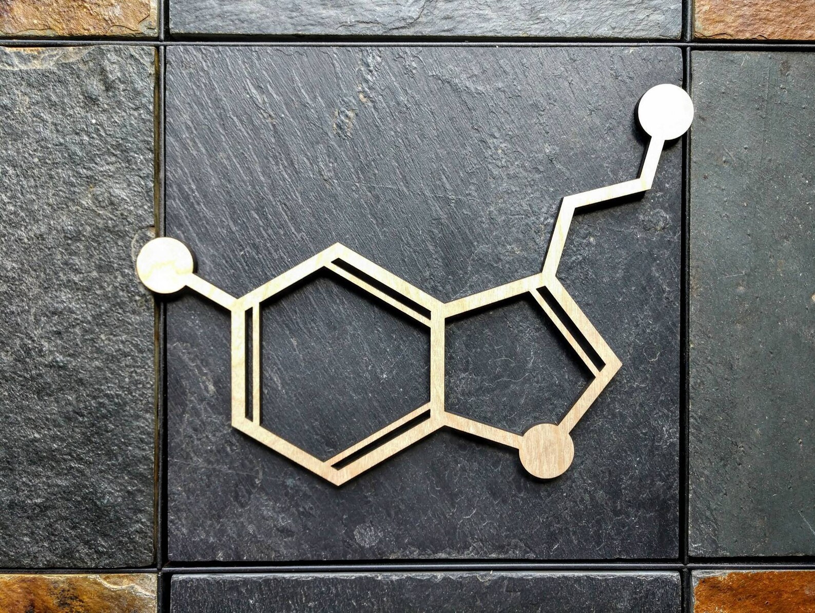 Serotonin Wall Decor, Contemporary Molecule Art, Happy Chemical Wall ...