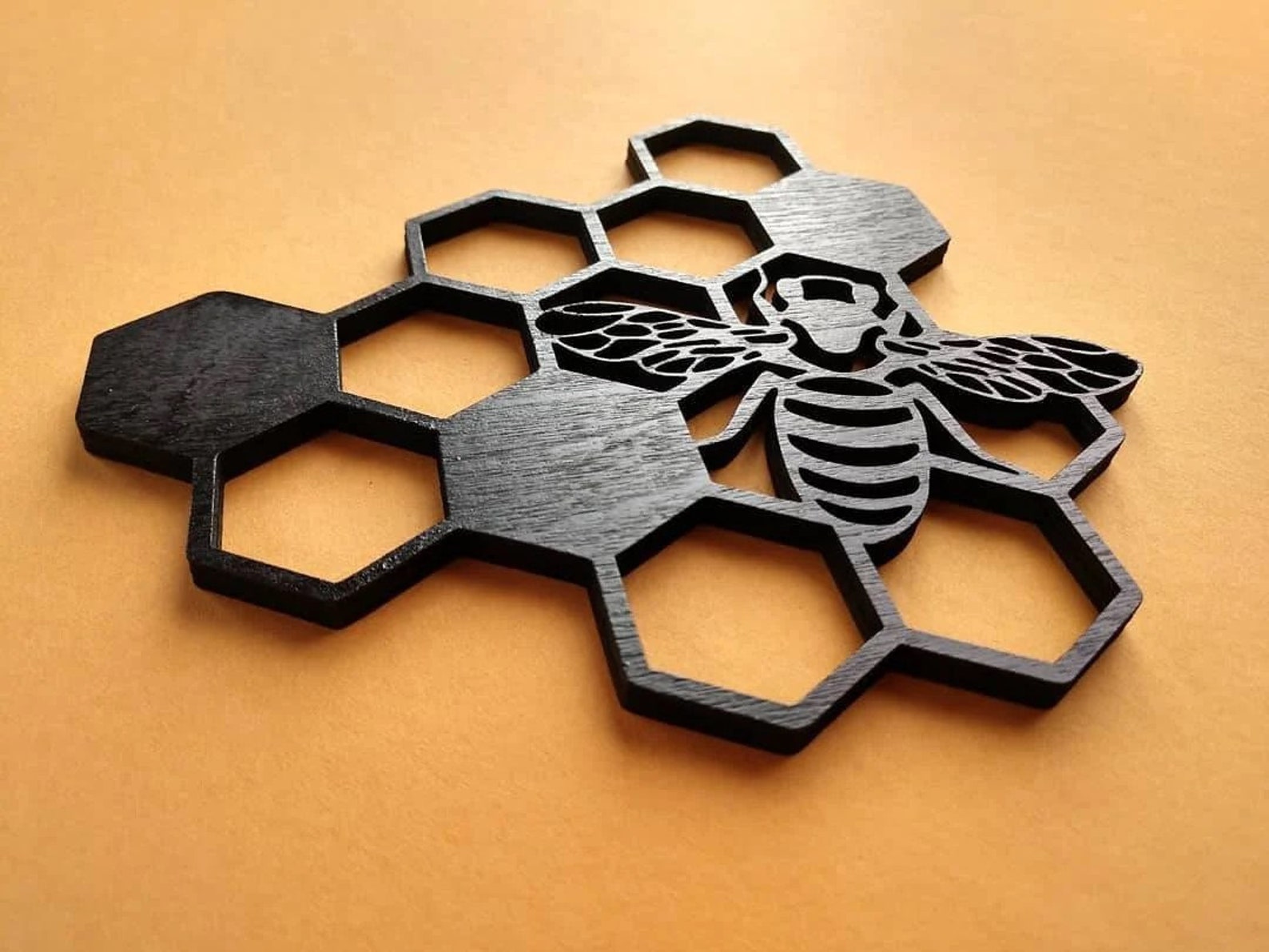 Bee Wall Décor, Honey Bee Wall Art, Honeycomb Wall Hanging, Save the ...