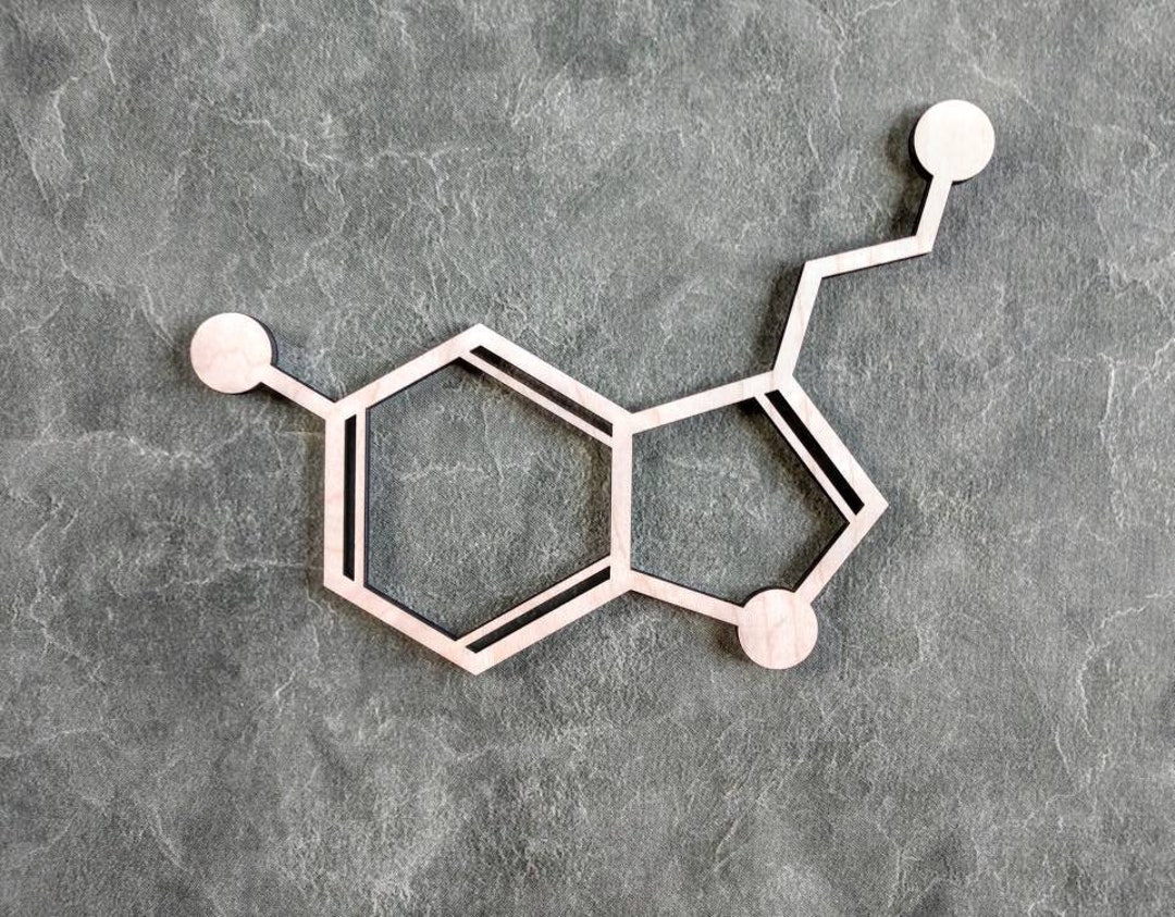 Serotonin Wall Decor, Contemporary Molecule Art, Happy Chemical Wall ...