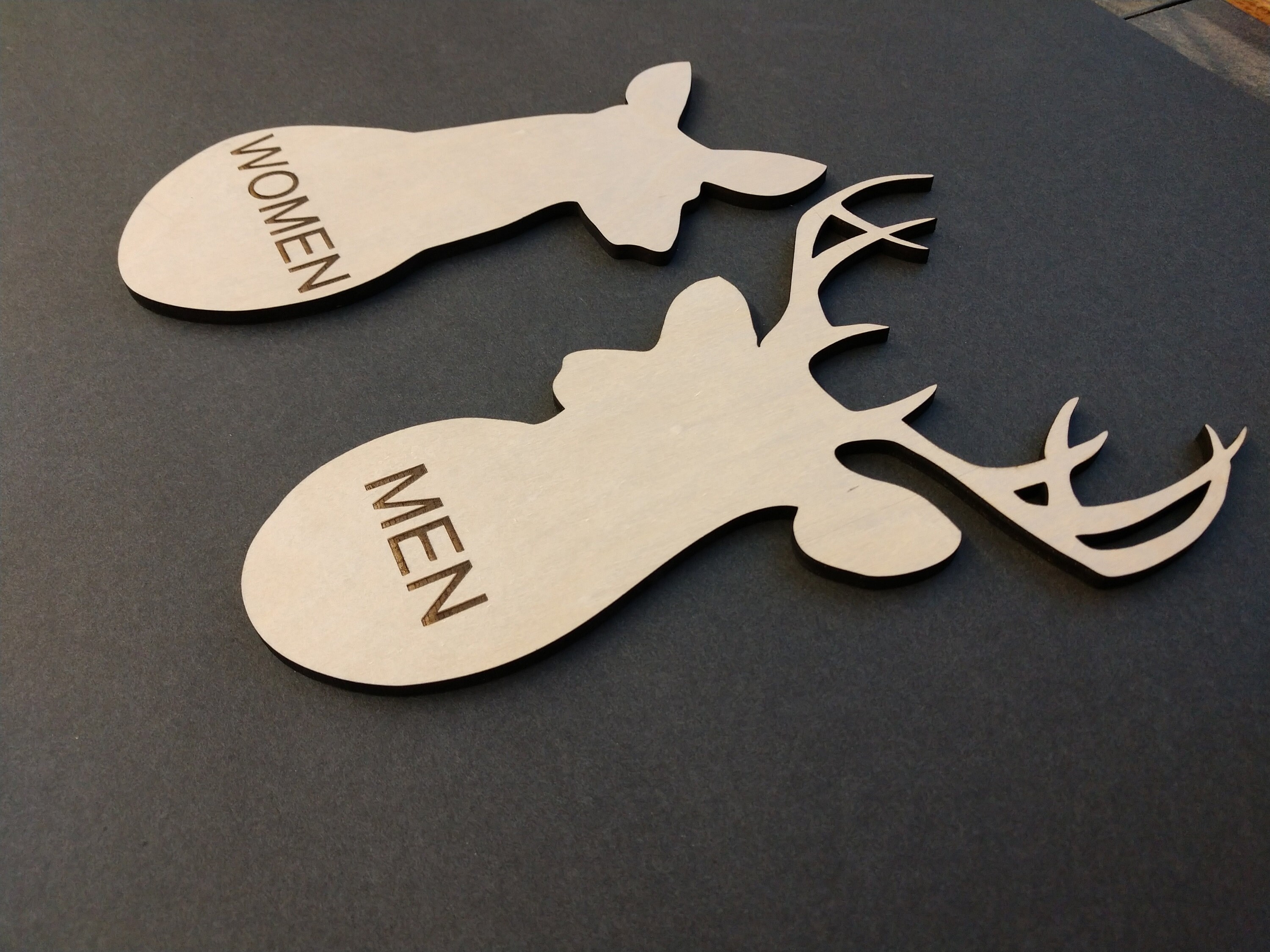 Restroom Signs, Buck and Doe Door Signs for Restaurants and Bars - Etsy