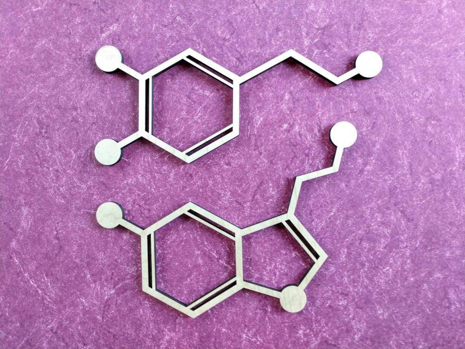 Dopamine & Serotonin Molecules, Happy Chemical Wall Decor, Psychology ...