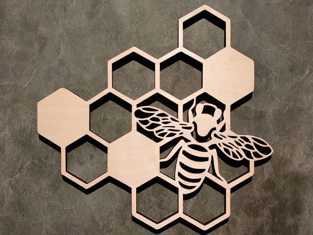 Bee Wall Décor, Honey Bee Wall Art, Honeycomb Wall Hanging, Save the ...
