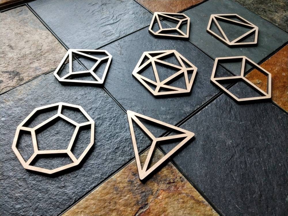 Dice Set Wall Decor, Table Top RPG Wall Art, Full Dice Set Wall Art ...