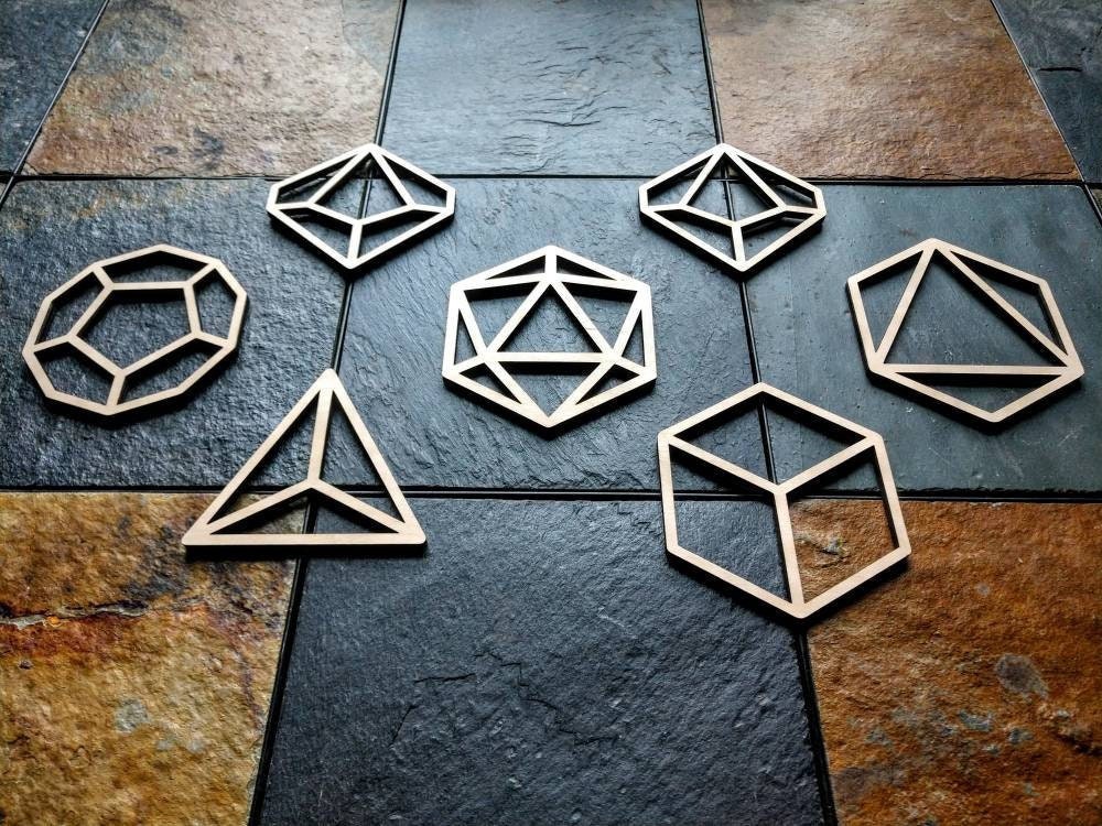 Dice Set Wall Decor, Table Top RPG Wall Art, Full Dice Set Wall Art ...