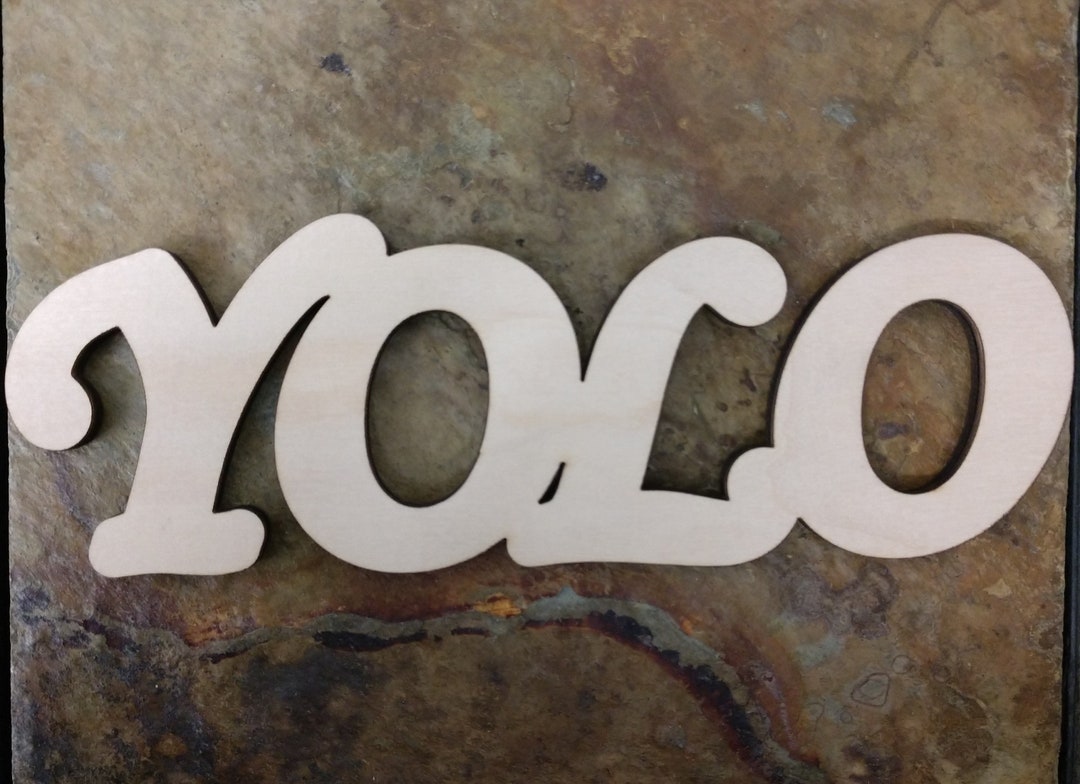 YOLO Acronym, You Only Live Once, Wall Hanging, Wall Decor, Office ...