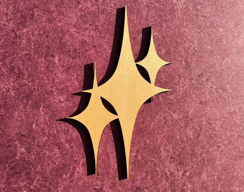 Mid Century 3 Star Cluster, Mid Century Modern Star, Mid-century Modern ...