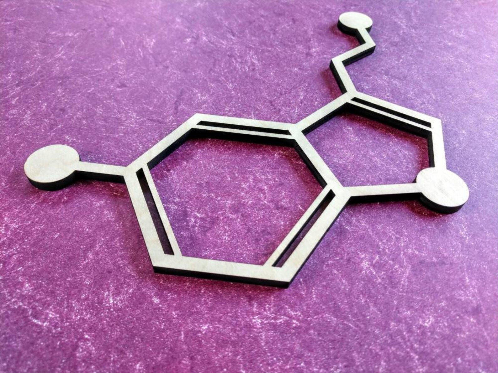 Serotonin Wall Decor, Contemporary Molecule Art, Happy Chemical Wall ...