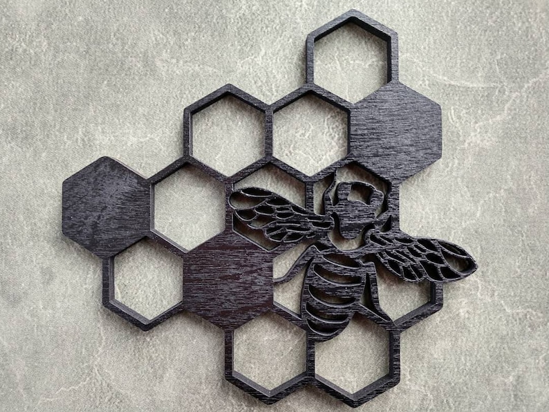 Bee Wall Décor, Honey Bee Wall Art, Honeycomb Wall Hanging, Save the ...