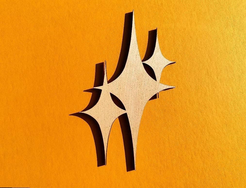 Mid Century 3 Star Cluster, Mid Century Modern Star, Mid-century Modern ...