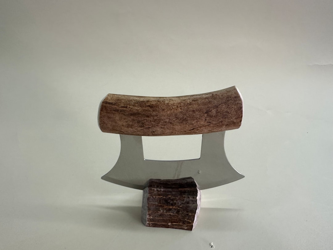 Antler Ulu Knife antler Handle, and Base Artist Direct and Ready to ...
