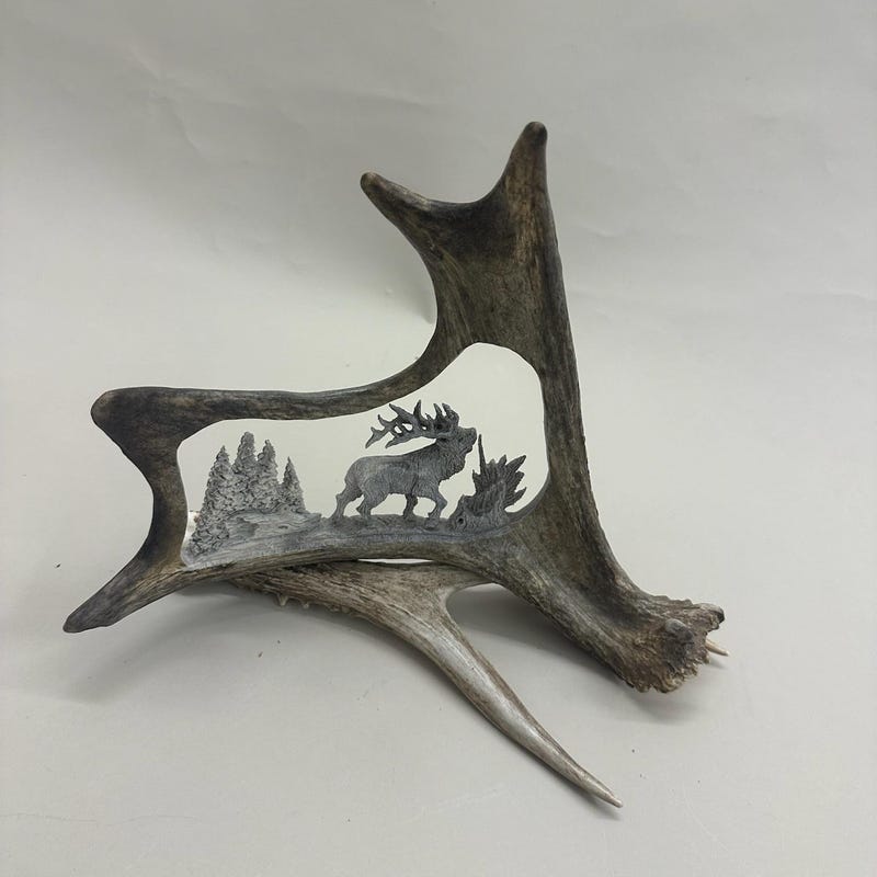 Carved Antler - Etsy