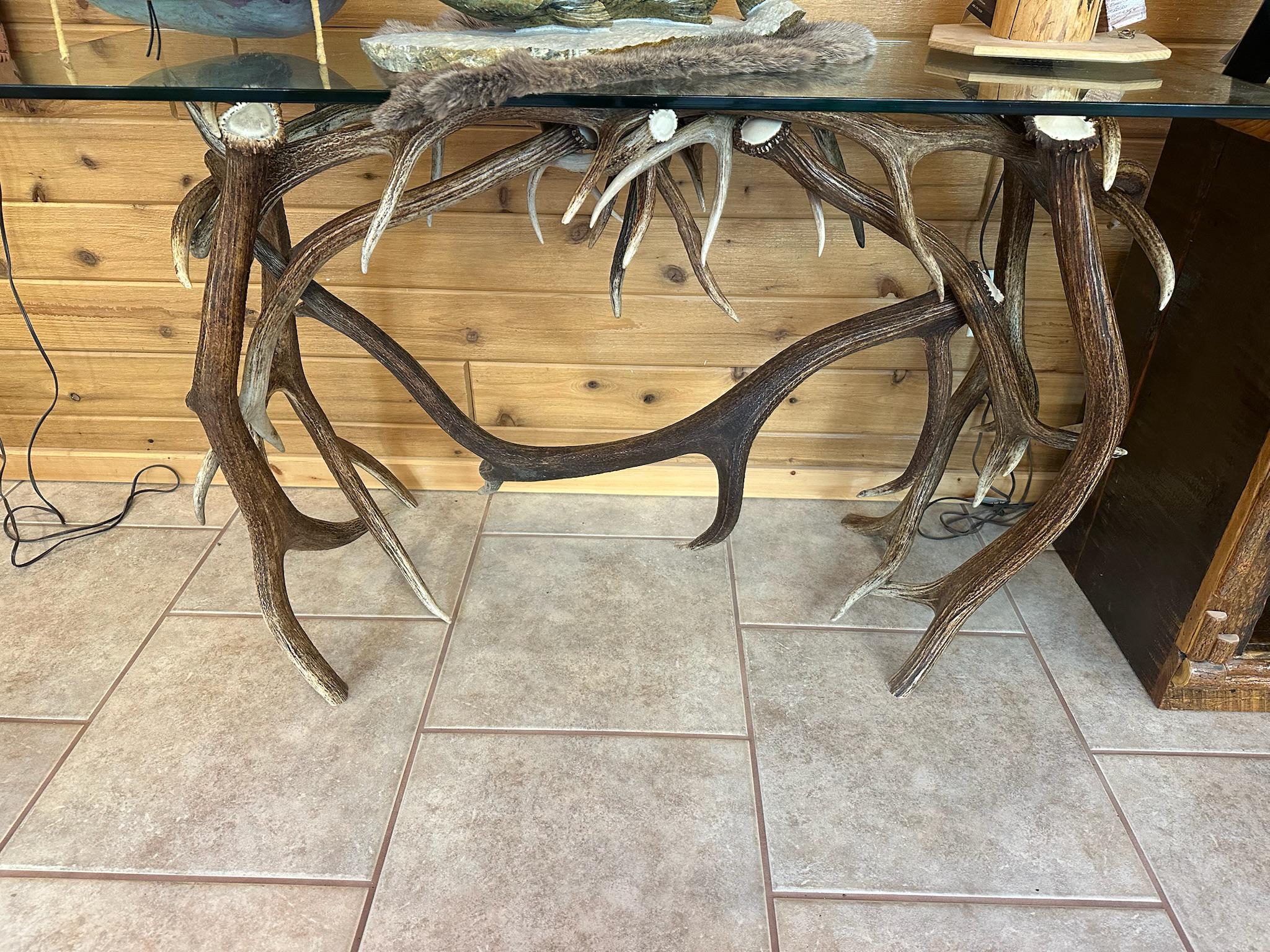 Real Elk Antler Sofa Table Handmade Furniture (rustic, Lodge, Cabin ...