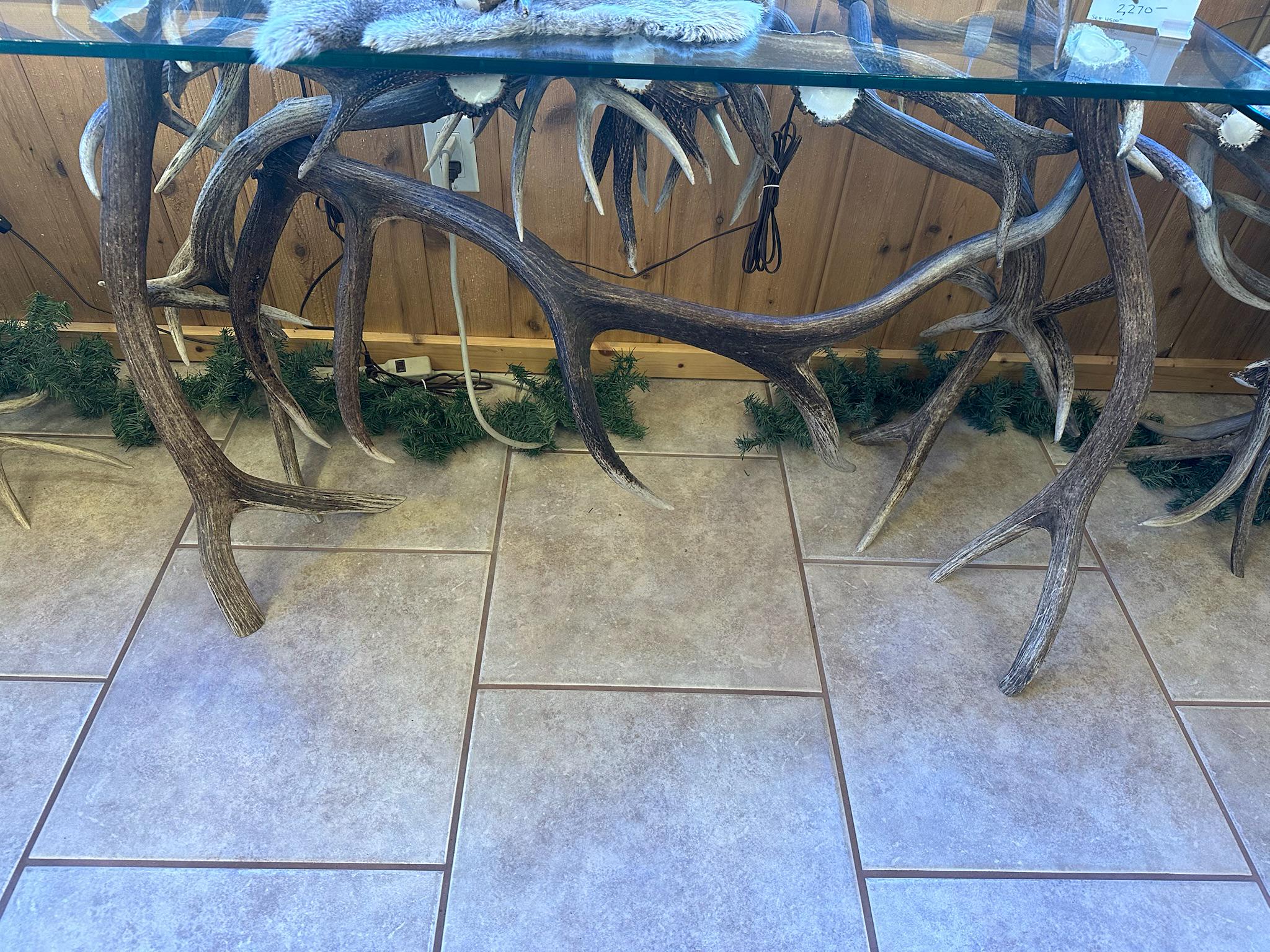 Real Elk Antler Sofa Table Handmade Furniture (rustic, Lodge, Cabin ...