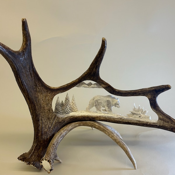 Moose Antler Carving - Etsy