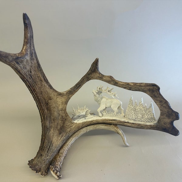 Moose Antler Carving - Etsy