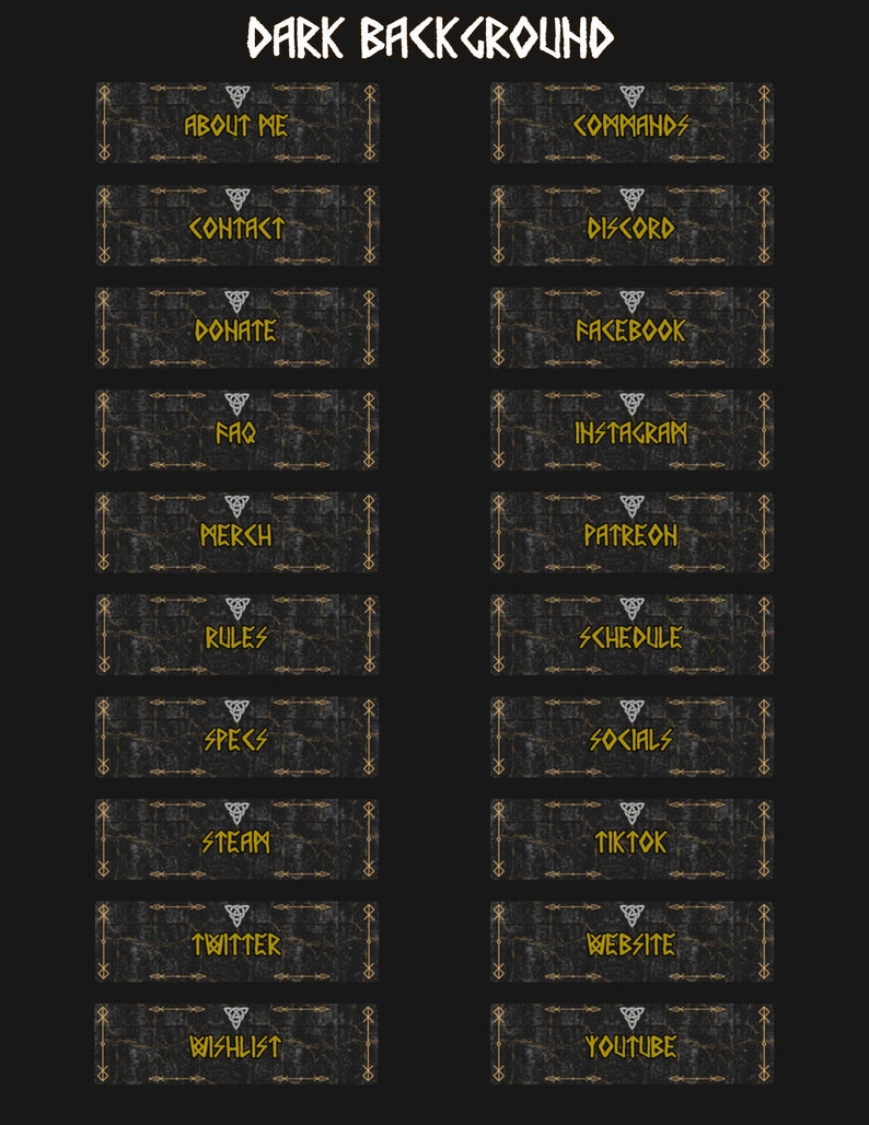 Nordic Themed Twitch Panels Nordic Streaming Twitch Digital Download - Etsy
