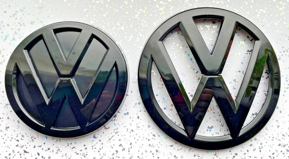 Fit for VW Golf MK7 Emblem Set Black Gloss Front & Rear Badges 135mm ...