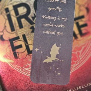 You're My Gravity - Iron Flame - Bookmark - Etsy