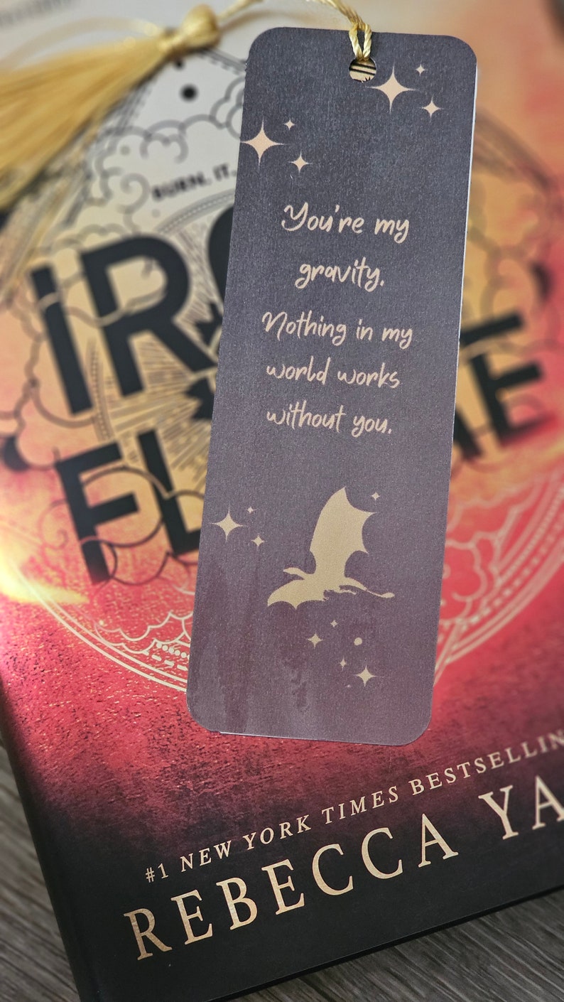 You're My Gravity - Iron Flame - Bookmark - Etsy