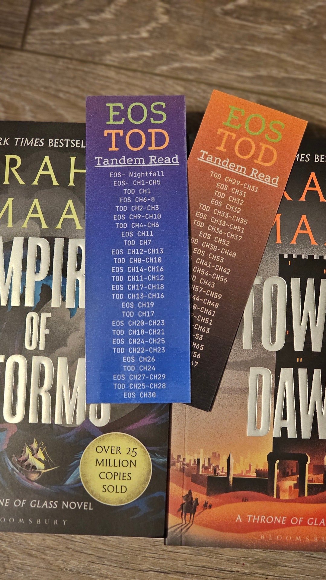 EOS - TOD - Tandem Read Bookmark - Throne of Glass - Double Sided - Etsy